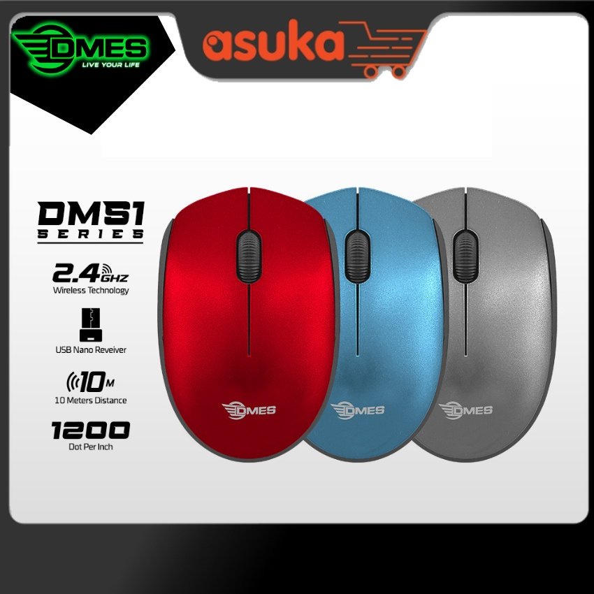 DMES DMS1-M3 2.4G Wireless Mouse with USB Nano Receiver / 1200 DPI ...