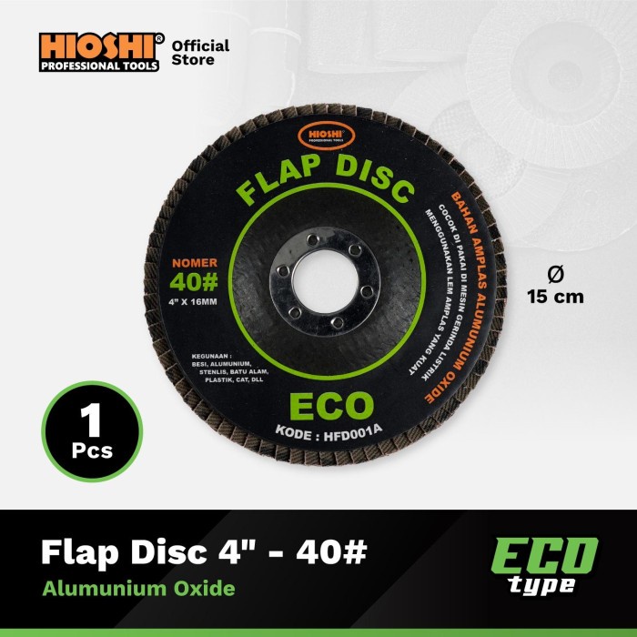Flap Disc Sandpaper Stacking 4"x 16mm Aluminum Oxide 40 Eco | Shopee ...