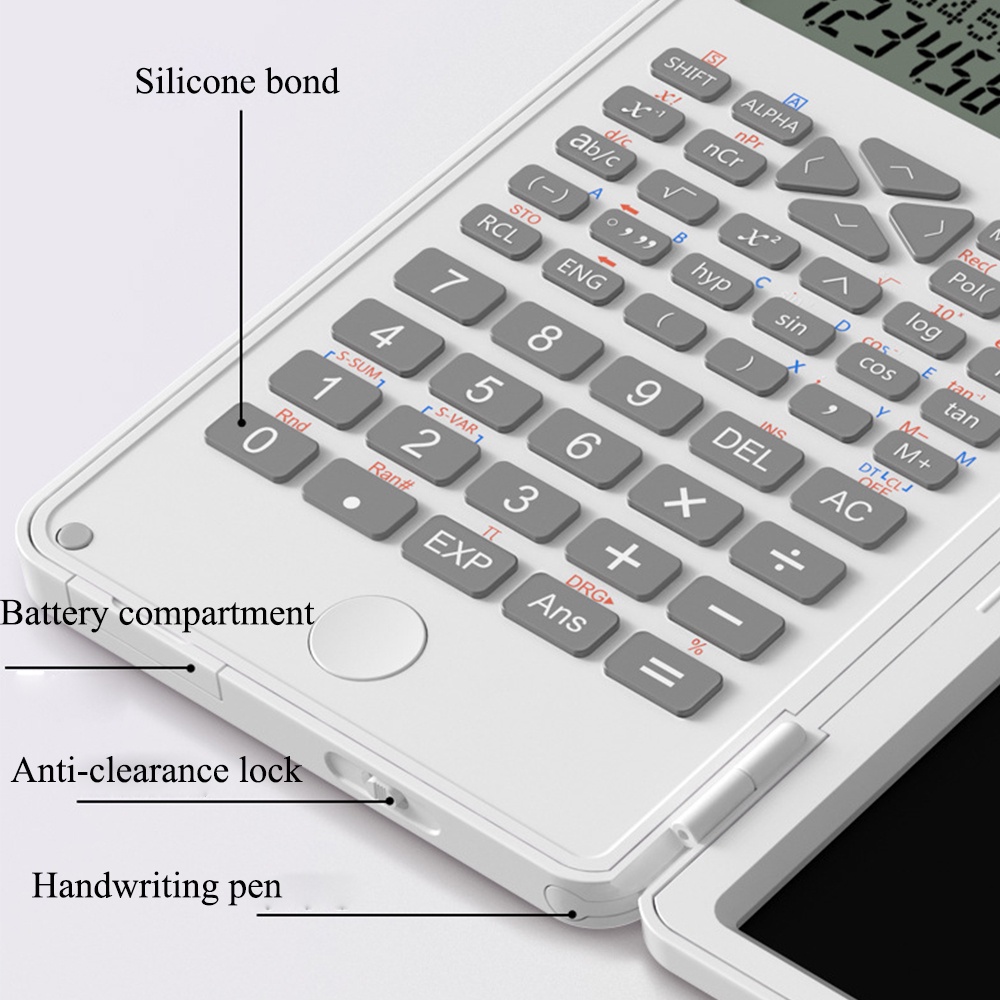 Scientific Calculator with Writing Pad 6 Inch LCD Screen Foldable ...