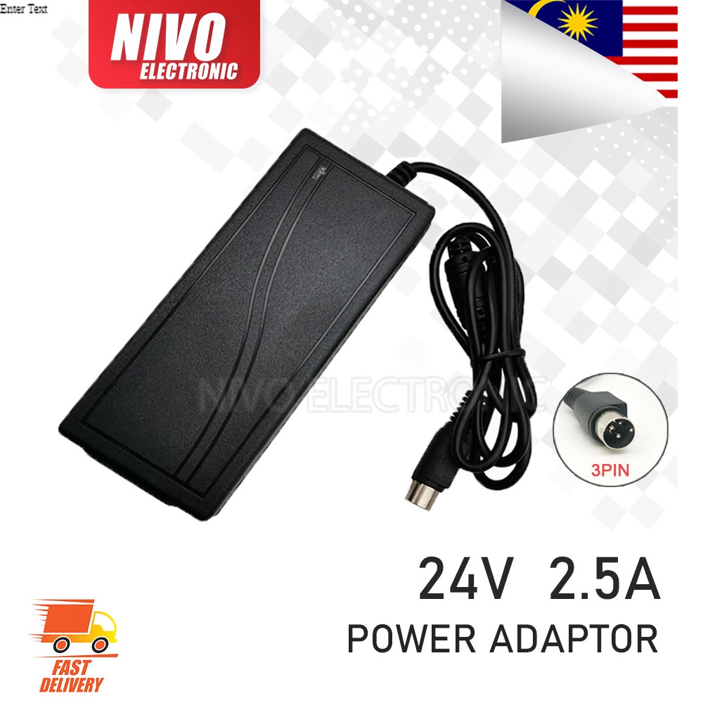 3 PIN 24V 2A / 2.5A POWER ADAPTOR Epson Printer Power Adaptor for ...