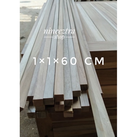 KAYU Batten Wood 1X1X60 CM Teak|Teak Stick 1x1x60 CM | Shopee Malaysia