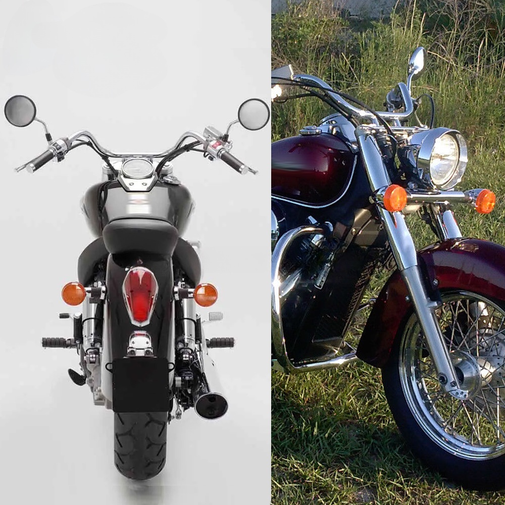 Chrome Motorcycle Bullet Front Rear Lamp Turn Signals Indicator Flasher ...