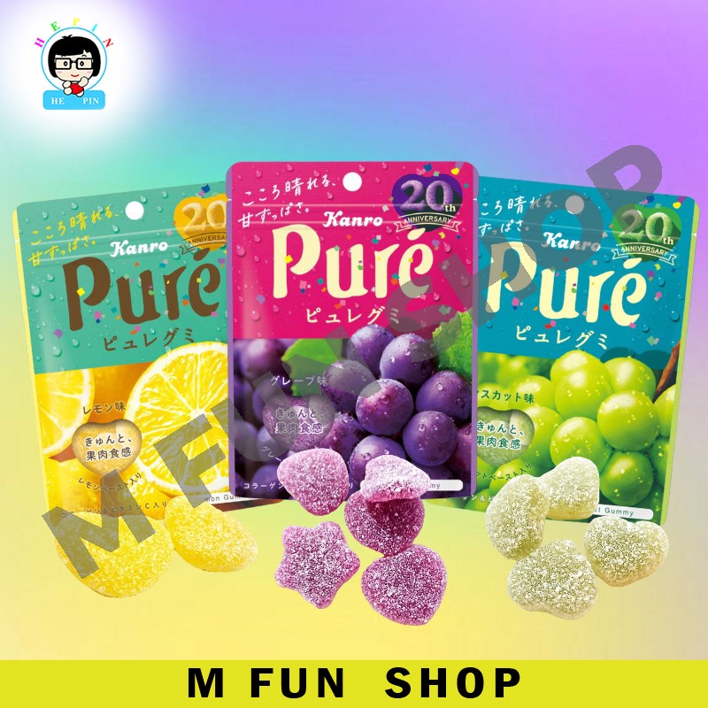 *Best Before Date 30 June 2024* Kanro 56g Gummy Pure Gummy Grape / Lemon / Muscat Flavor 日本甘乐果味 ...