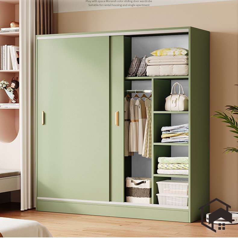 Sliding Door Wardrobe Home Bedroom Multi-Layer Wardrobe Multi ...