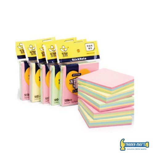 Colour Sticky Note 7.6CM*7.6CM 100pcs | School Notepad/Office Notepad🔥 ...