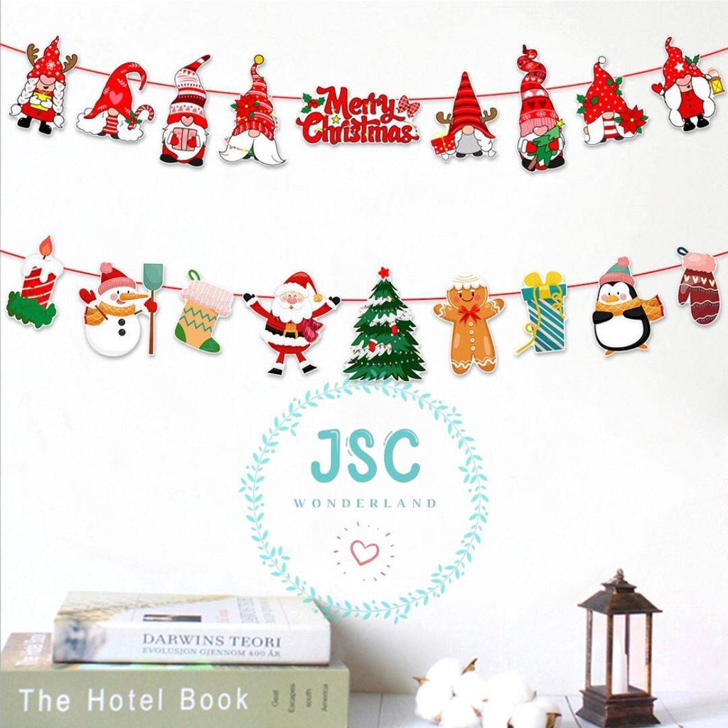 Merry Christmas Banner Cute Dwarfs Xmas Theme Banner Christmas Tree ...