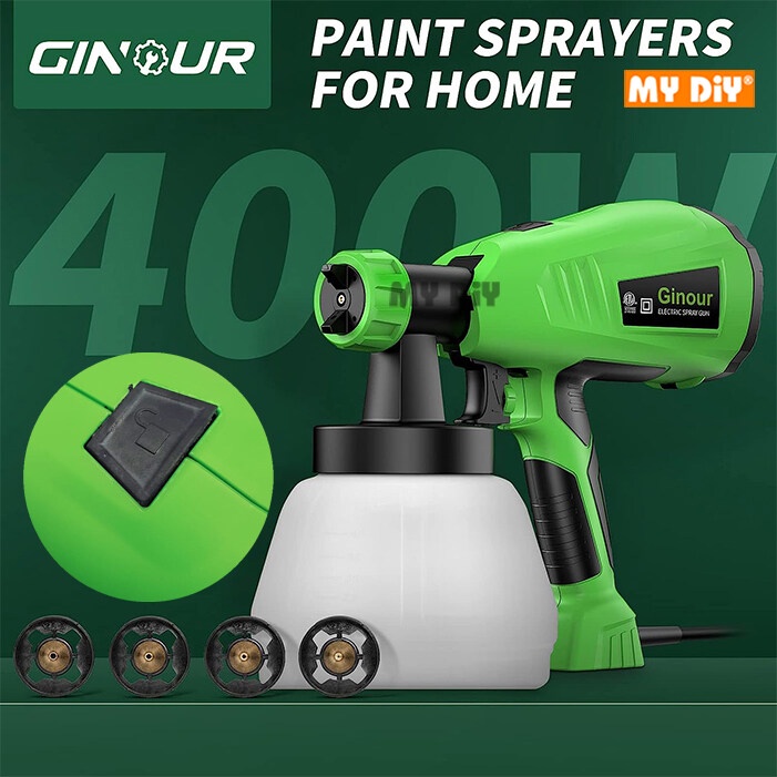 MYDIYHOMEDEPOT - 1300ML PAINT SPRAYER GINOUR ELECTRIC PAINT GUN HVLP ...