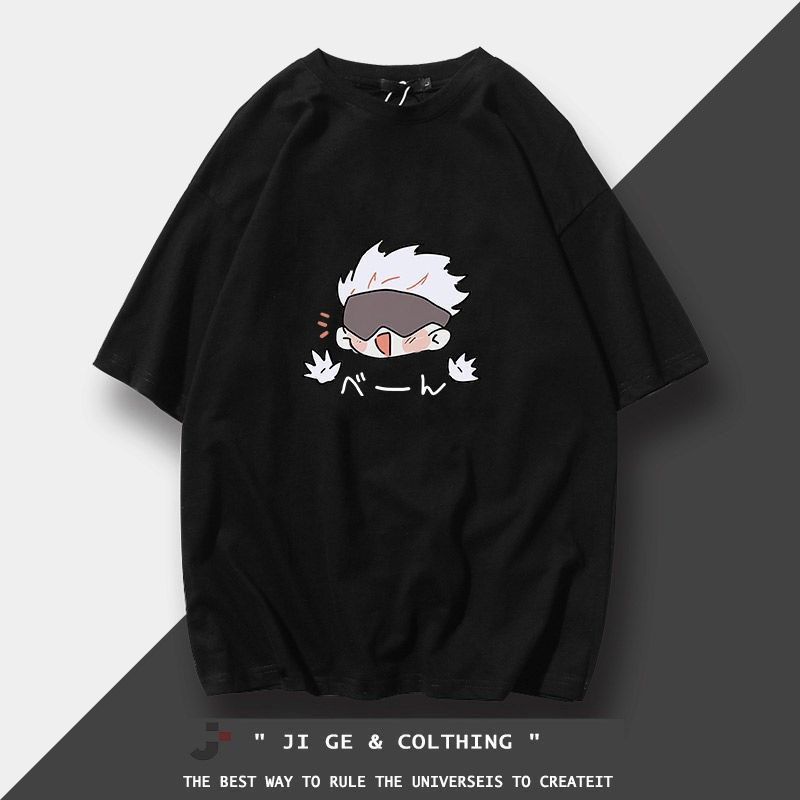 Spell Back to War Joint T-Shirt Short-Sleeved Gojo Go Anime Merchandise ...