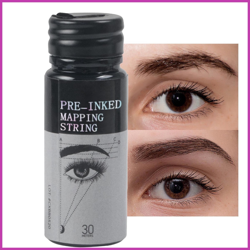 Eyebrow Mapping String 30M Women Eyebrow Mapping Thread Portable Black ...