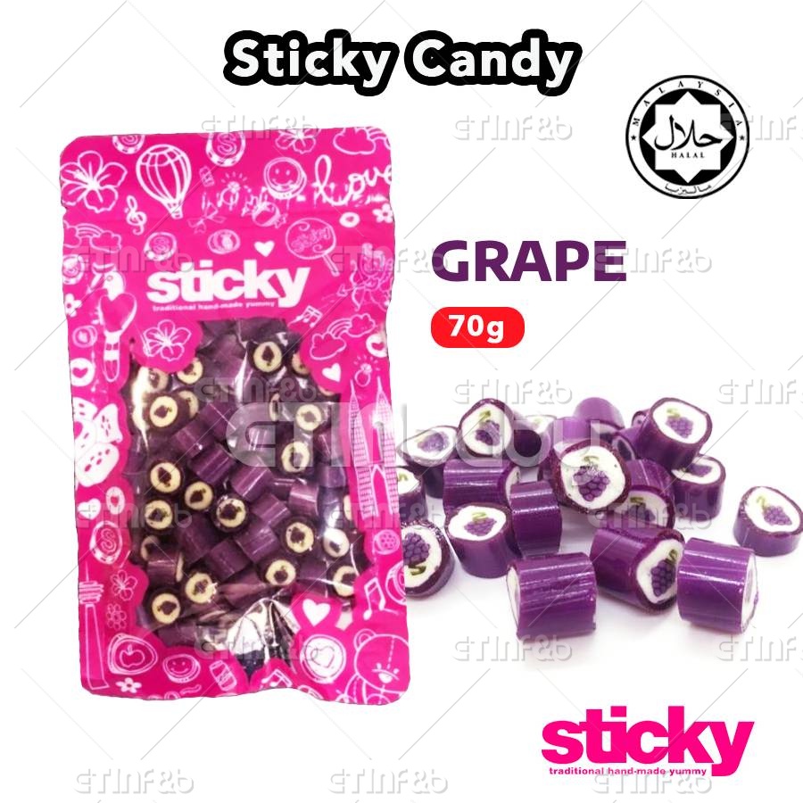 STICKY CANDY GULA-GULA VIRAL STOK SEDIA Thank You Happy Birthday Gift I ...