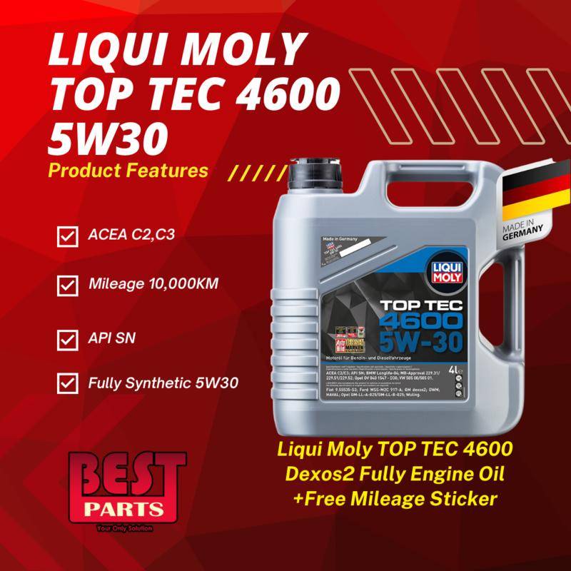 (5L/4L) Liqui Moly TOP TEC 4600 5W30 SN C3 C2 Dexos2 Fully Synthetic ...