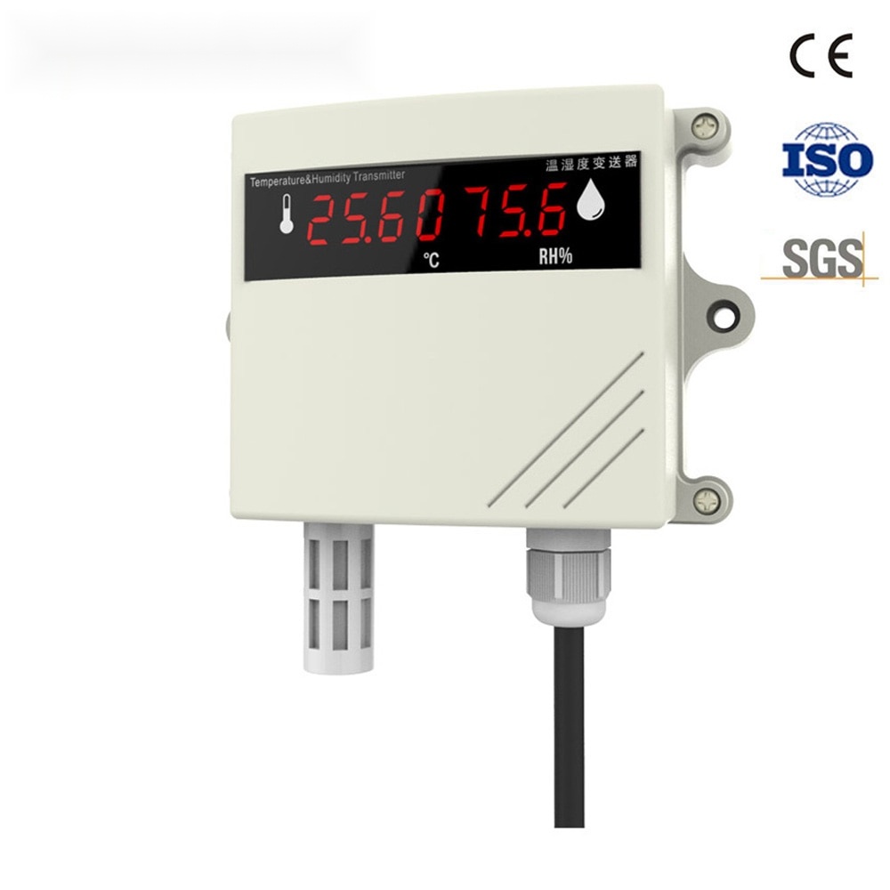 Temperature Humidity Transmitter Humiture Sensor High-precision 4-20mA ...