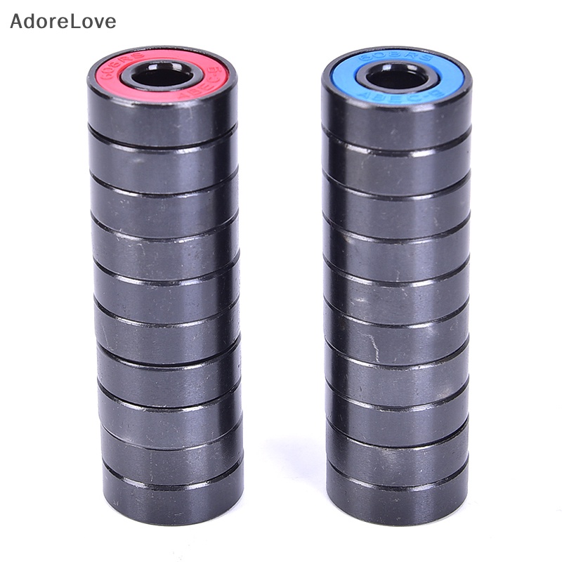 ADL 10Pcs/set 608 2RS Bearing Deep Groove Steel Sealed Ball Bearings ...