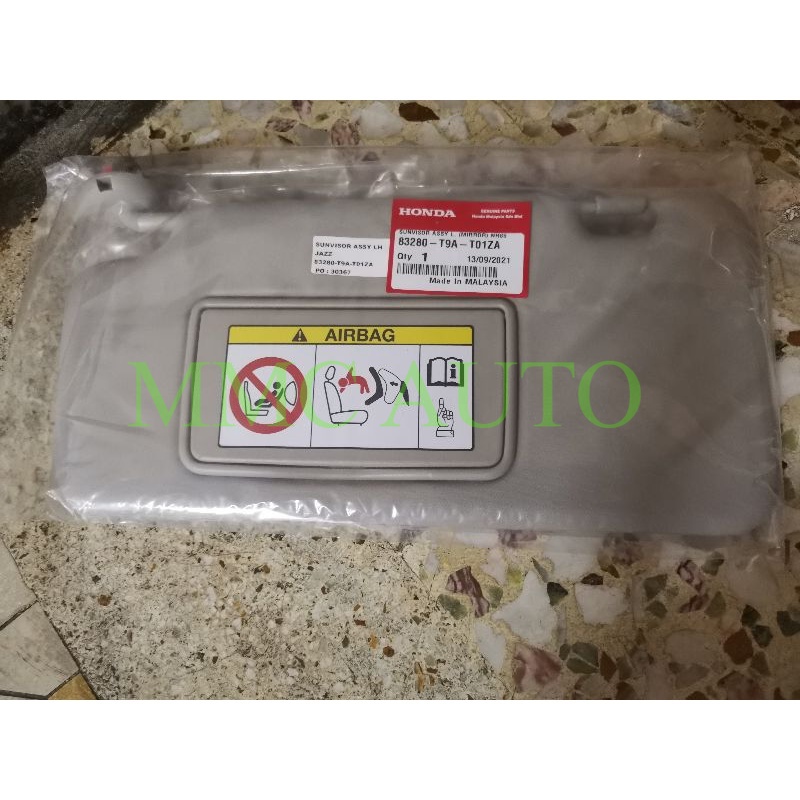 T9a City 2014- 2017 Gm6 Sun Visor ( Grey Colour ) T5a Jazz Gk | Shopee ...