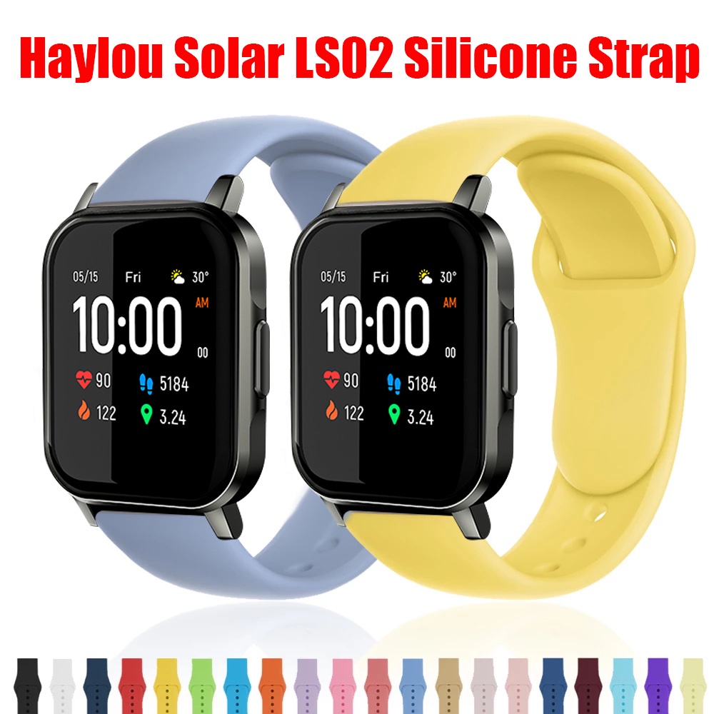 Haylou Solar LS02 Silicone Strap For Aukey LS02 Smartwatch Replacement ...
