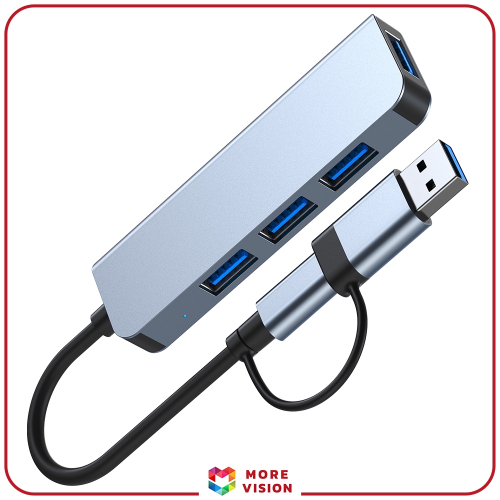 7 or 4 in 1 Type C + USB 2 in 1 Hub USB 3.0 for Laptop Adapter PC Computer PD Port External ...
