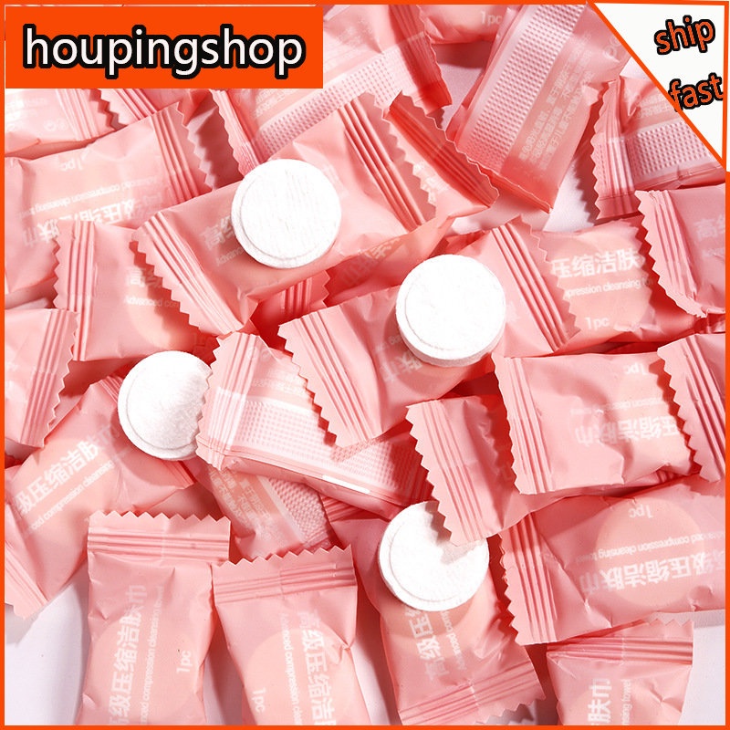 10pcs Compressed Towel Disposable Cotton Cleansing Tower Mini Face ...