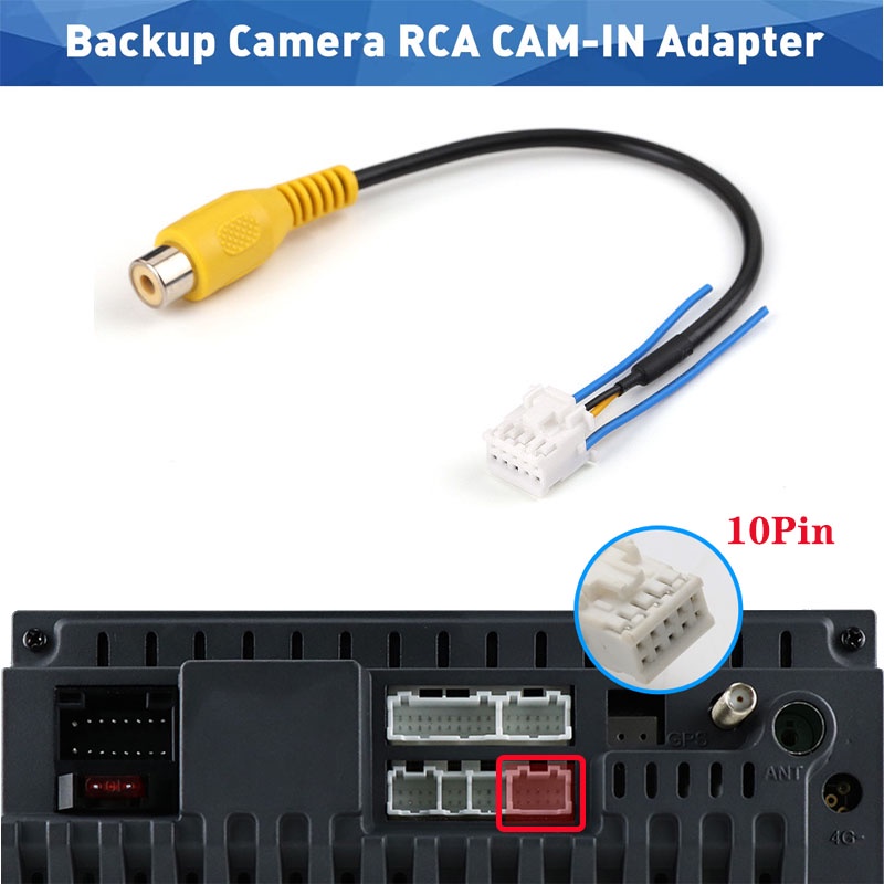 Android Car Stereo Radio RCA Plug 10 Pin Rearview Backup Camera RCA ...