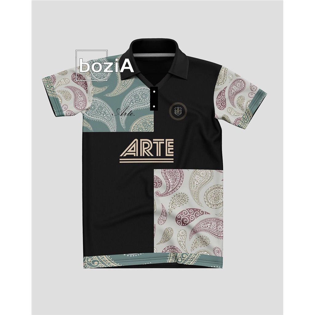 🤩🤩baju melayu Retro Jersey Collar Viral Jersey ARTE Men's Fashion Tops ...