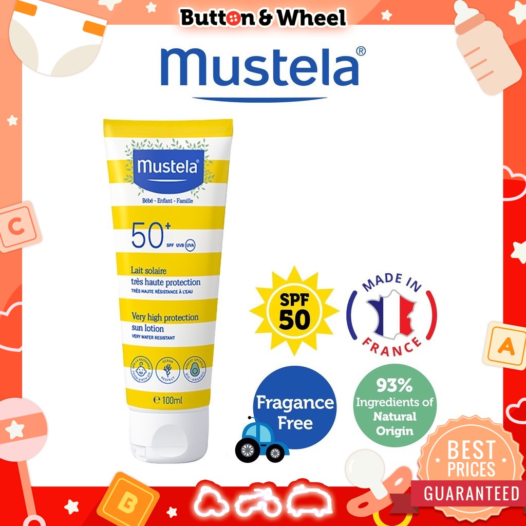 Mustela Very High Protection Sun Lotion - SPF 50+ 100ml | Shopee Malaysia