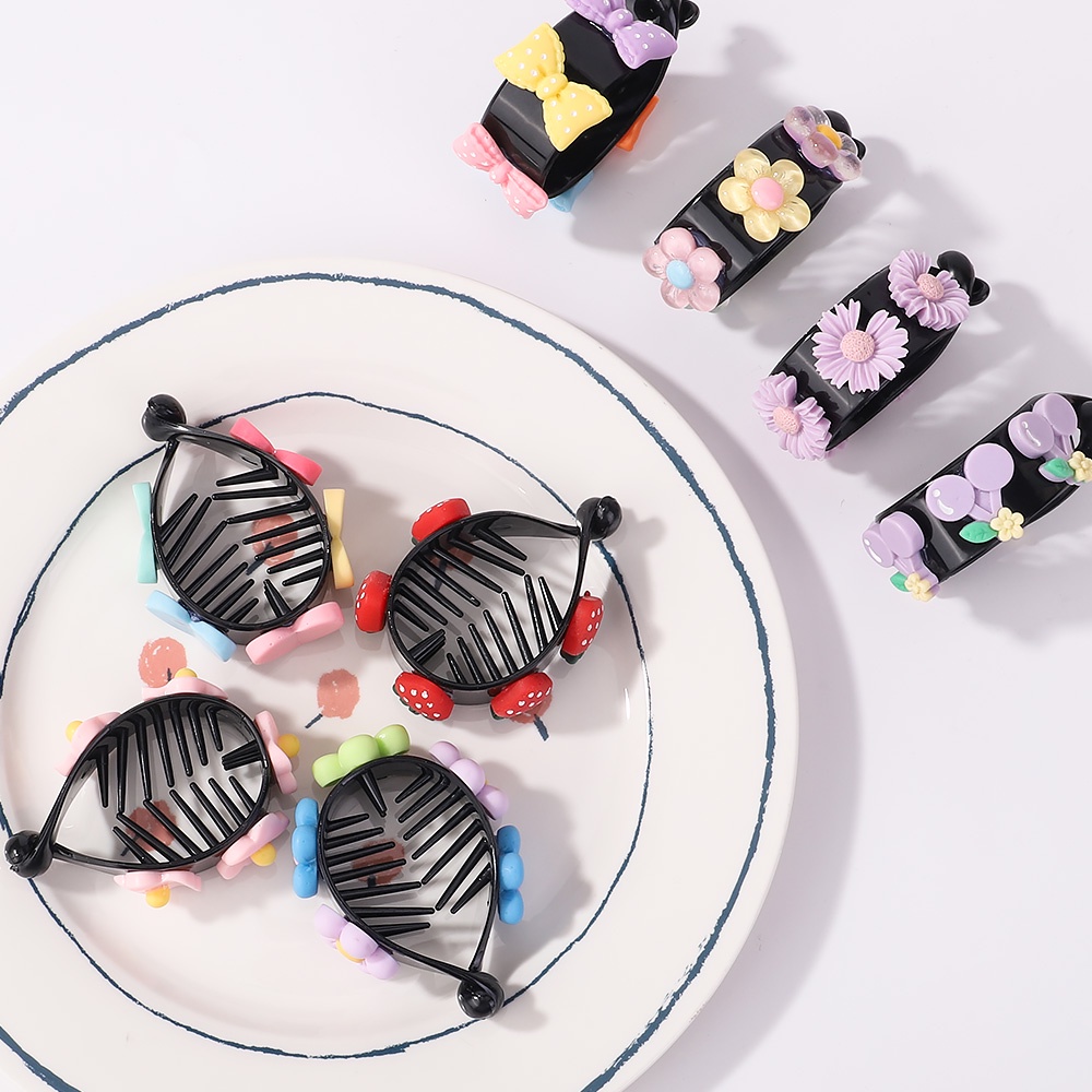 1PCS Cute Ponytail Hair Clip Flower Bow Hair Buckle Hair Accessories ...