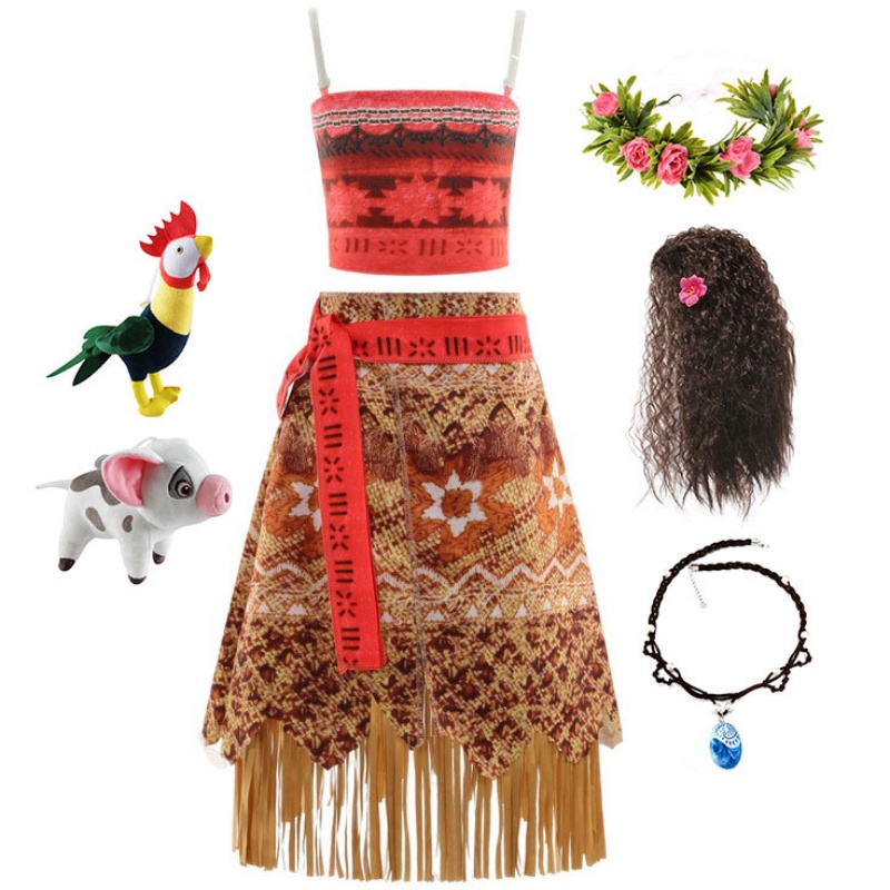Moana Moana Dress for Kids Girl Outfit Terno Cosplay Costume Moana ...