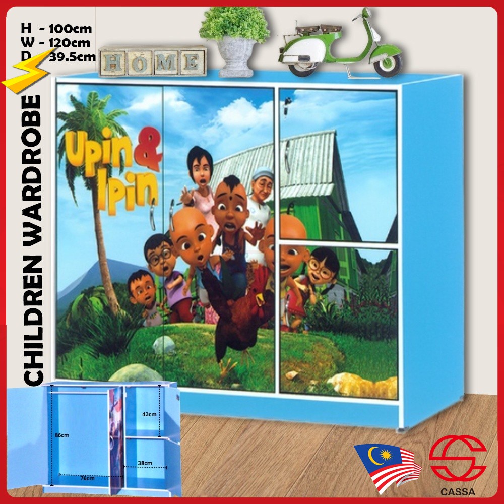Cassa Almari Baju Budak Children's Cartoon Wardrobe Cabinet ...