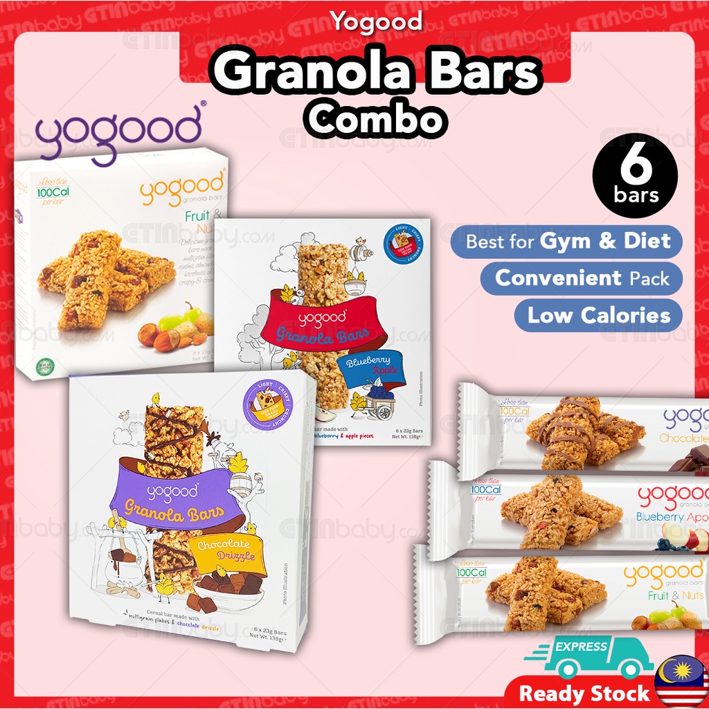 Yogood Granola Bars HALAL 138g Cereal Snack Bar Crunchy Snack Healthy ...