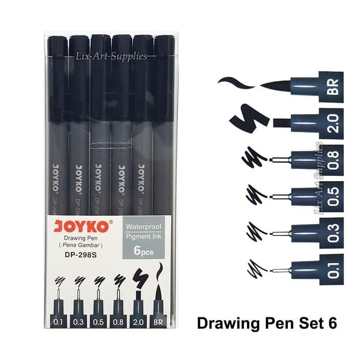 New!! Drawing Pen Set 6 DP-298S 1 Set | Shopee Malaysia