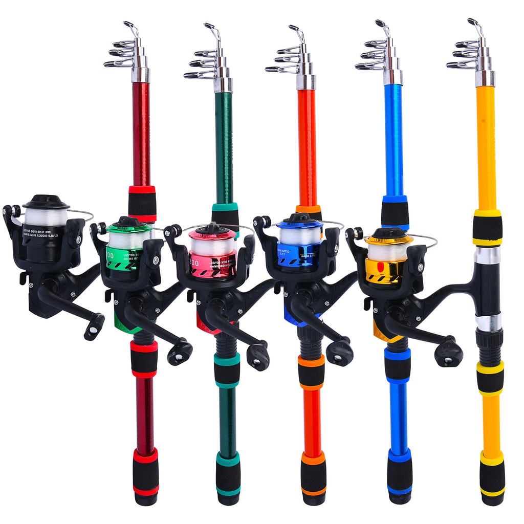 FRRTC Fishing Rod And Reel Combos Telescopic Portable Fishing Rod 5.2:1 ...