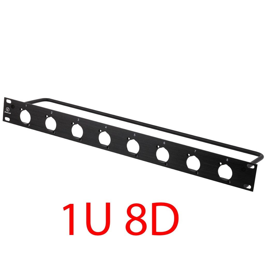 1U 2U Rack Patch Panel 8 12 16 24 Way Channel Flight Case Mount for XLR ...