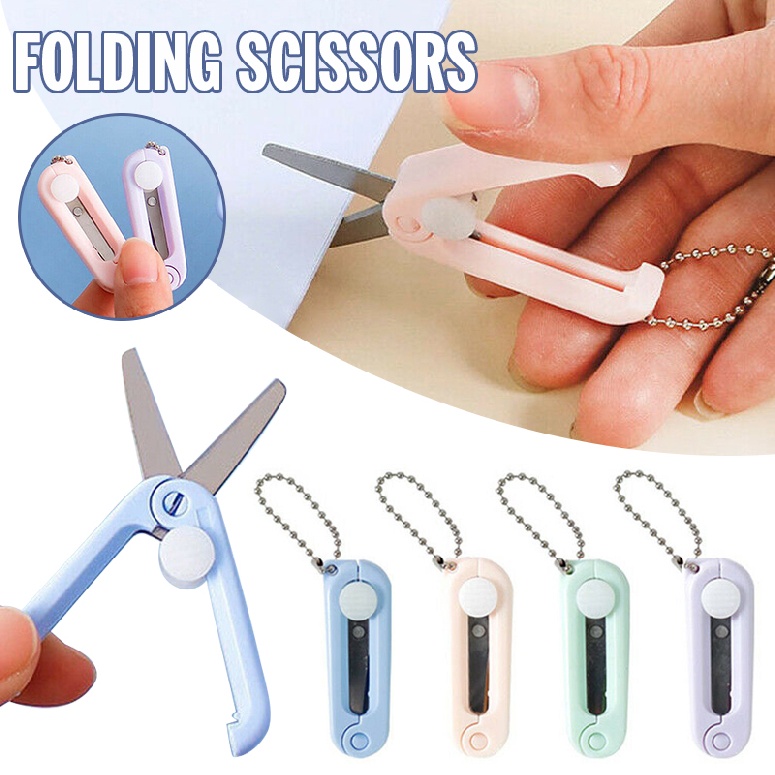 New Portable Scissors Office Students Mini Stainless Scissors Folding ...