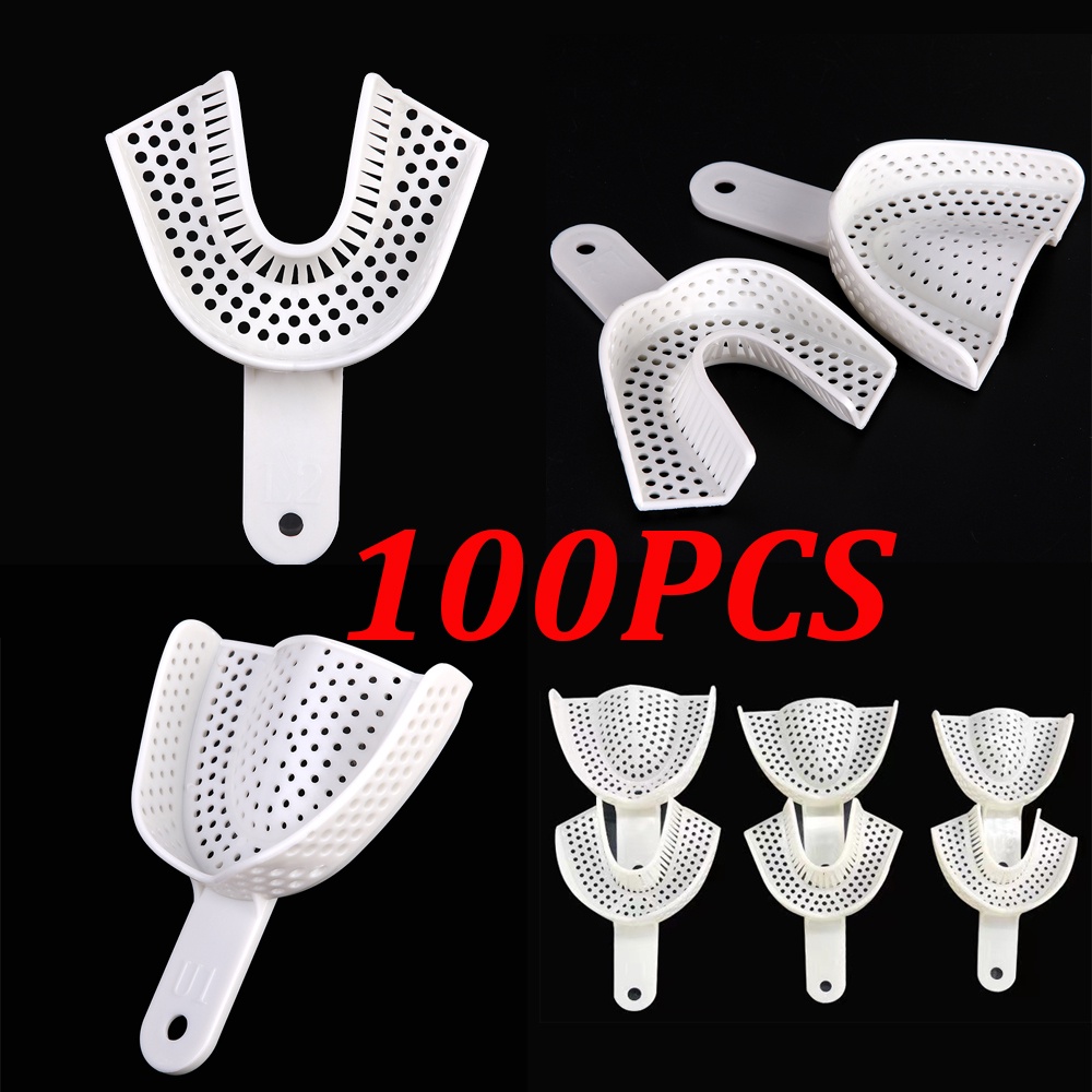 Dental Impression Tray Upper and Lower Teeth Tray Dental Tools Denture ...