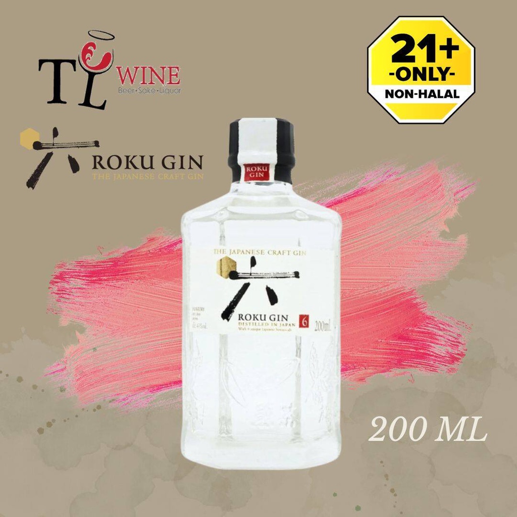 Roku Gin 200ml miniature Alc: 43% Duty paid 100% ORIGINAL (Japanese Gin ...