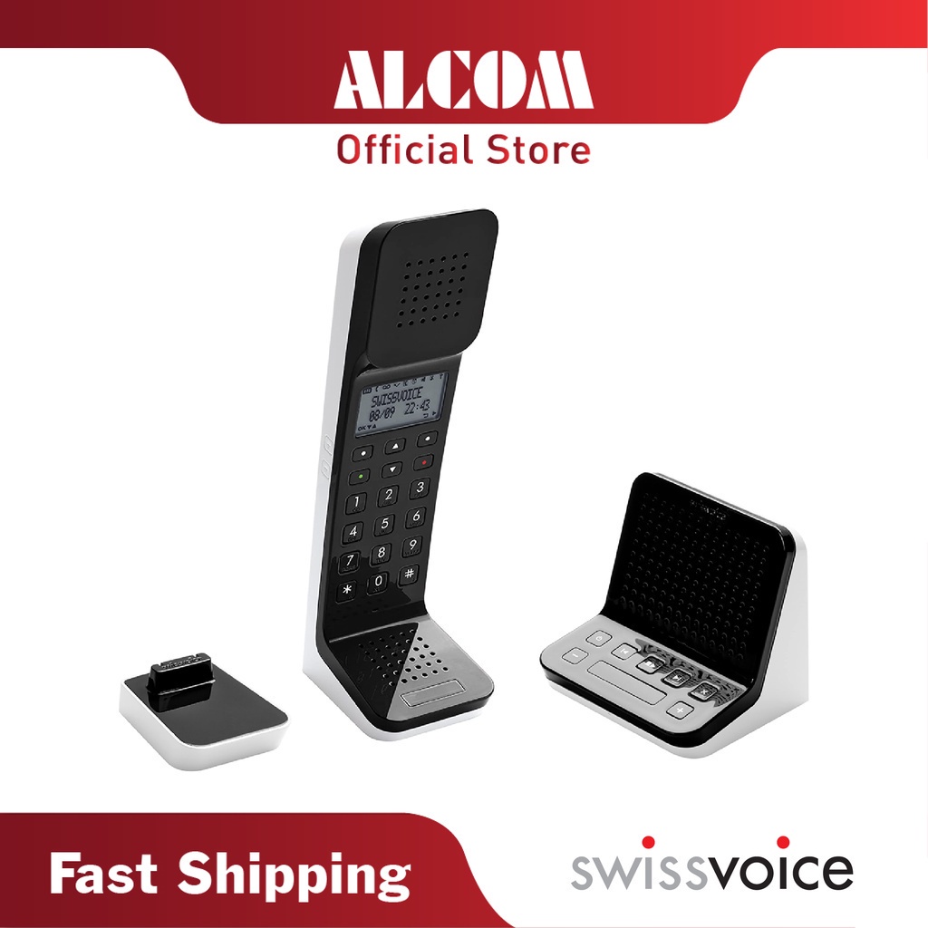Swissvoice Cordless Phone L7 with Simple One-Button Intercom Answering ...