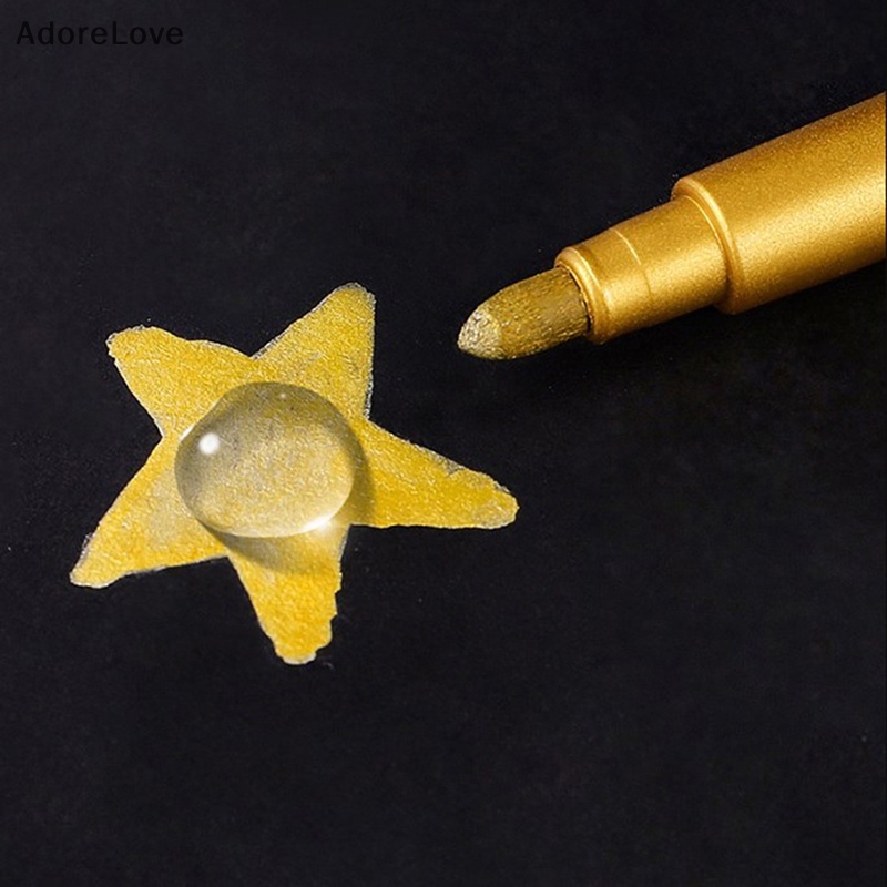 ADL Gold Silver Colour Craft Pen Waterproof Paint Pen Sign Mark Metal ...