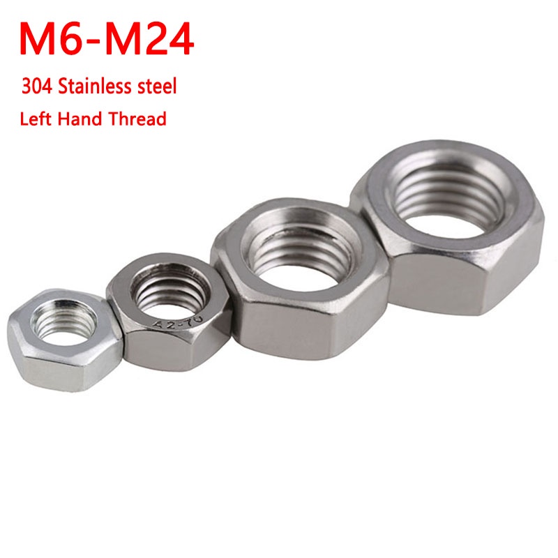 M4 - M20 Left Hand Thread Fine Thread Hex Nut 304 Stainless Steel ...