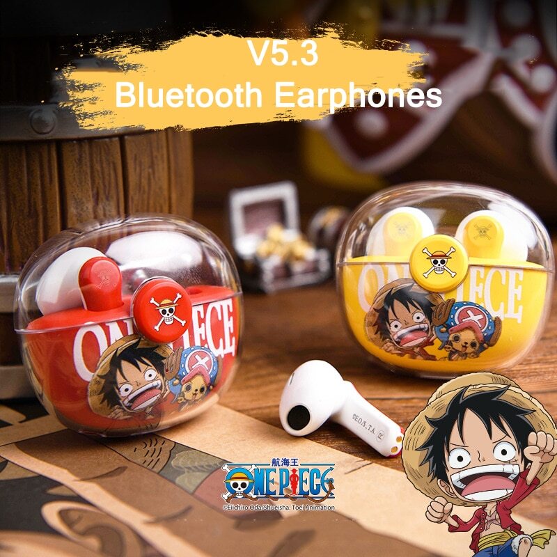 One Piece Bluetooth Wireless Headphones Cartoon Anime Kawaii Earphones ...