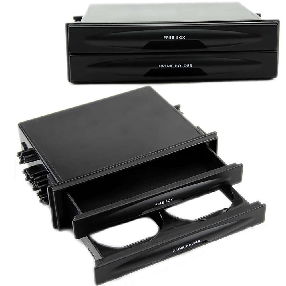 Single Din Radio Pocket Storage Box Universal Car Stereo Radio Trim Kit ...