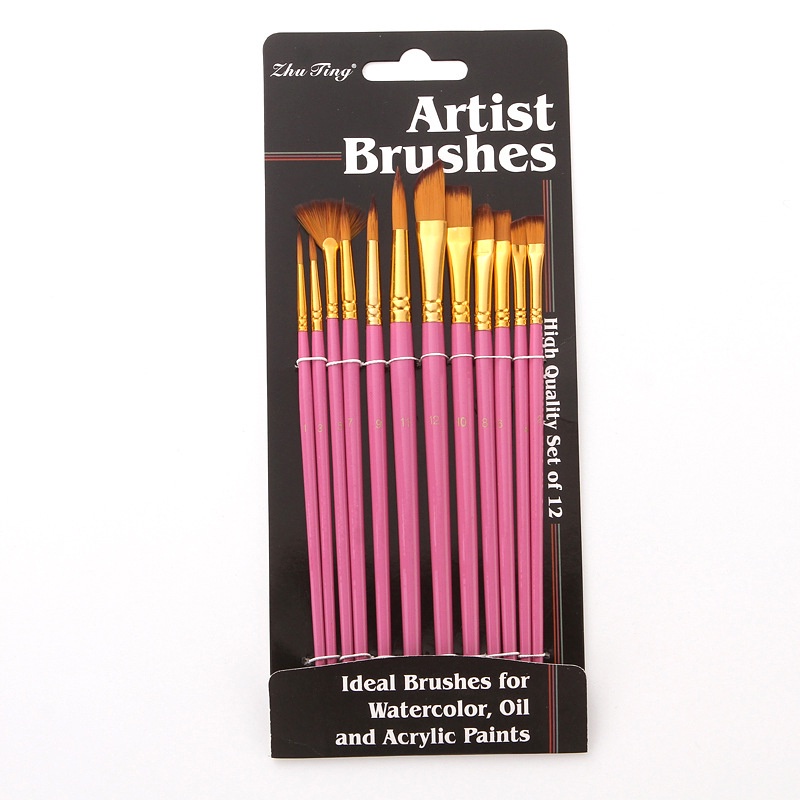 ★Fast Delivery★ Artists Paint Brush Set Nylon Hair Matte Acrylic ...