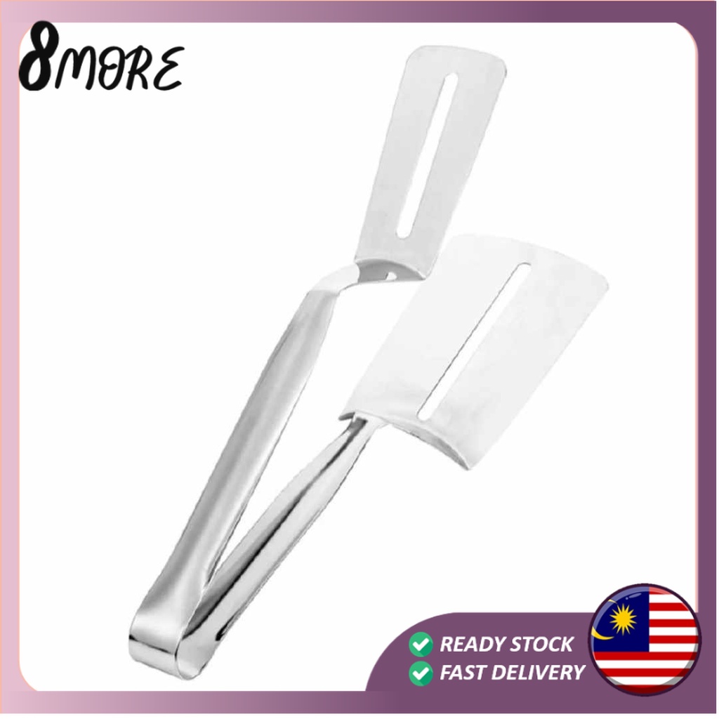 Stainless Steel Clip BBQ Steak Clamps Double Sided Spatula Tong Food ...