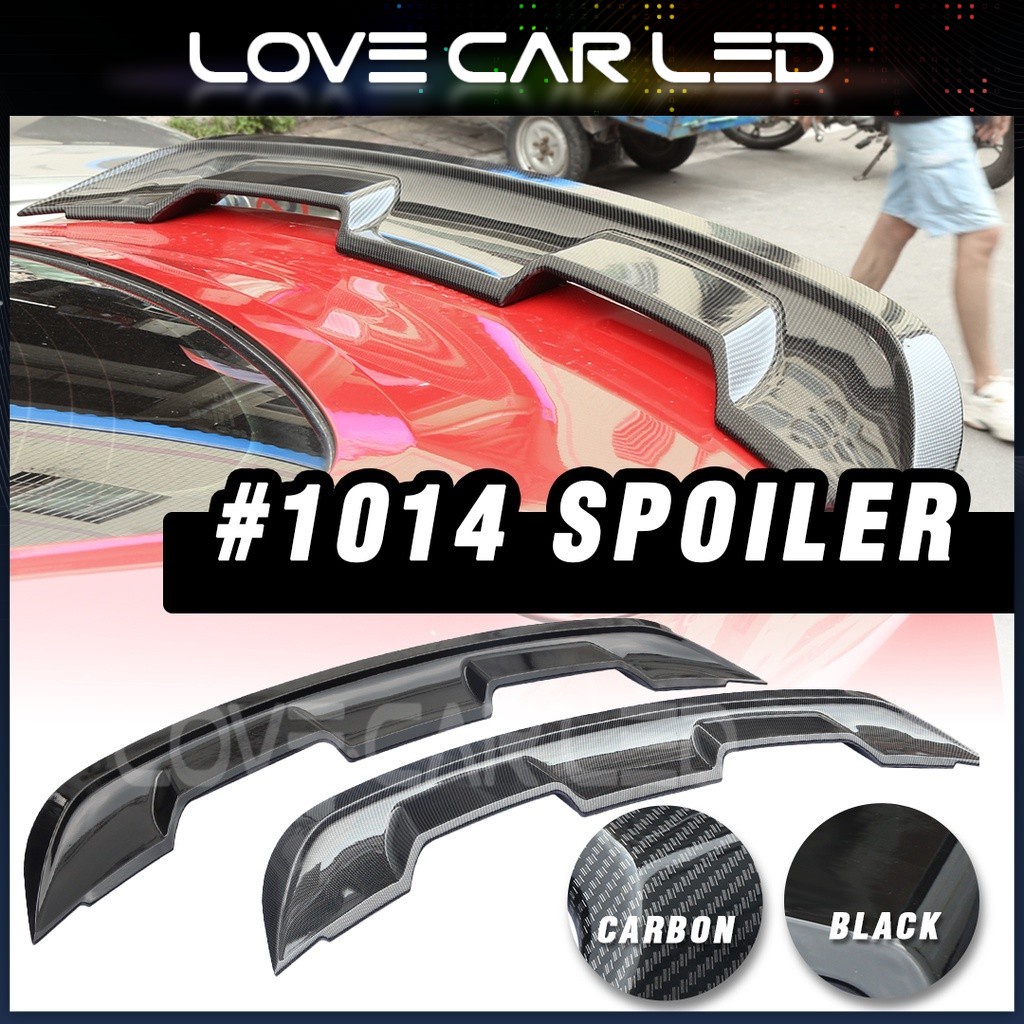 52.3inch Glossy Black Carbon Car Rear Spoiler Universal Modified Roof ...