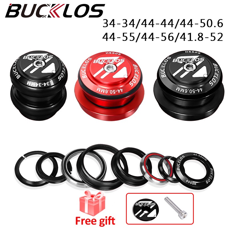 BUCKLOS Bicycle Headset 44/50.6mm Straight Tube Fork Steering Bearing MTB Headset 34/52/55/56mm ...
