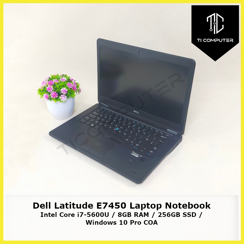 Dell Latitude E7450 Intel Core i7-5600U 2.8GHz 8GB DDR3 RAM 256GB SSD Refurbished Laptop ...