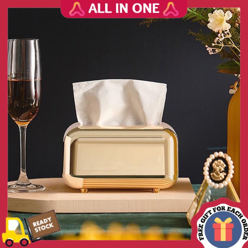 Golden Tissue Box Tissue Storage Box Tissue Holder Box Tissue Container ...