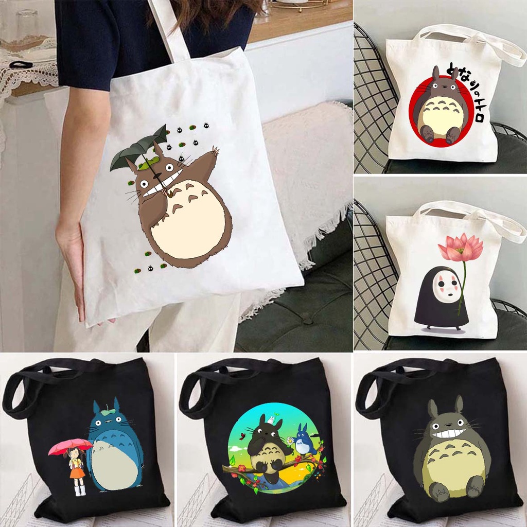 Funny Cute Studio Ghibli My Neighbor Totoro Shopping Bag Bolso Handbags ...