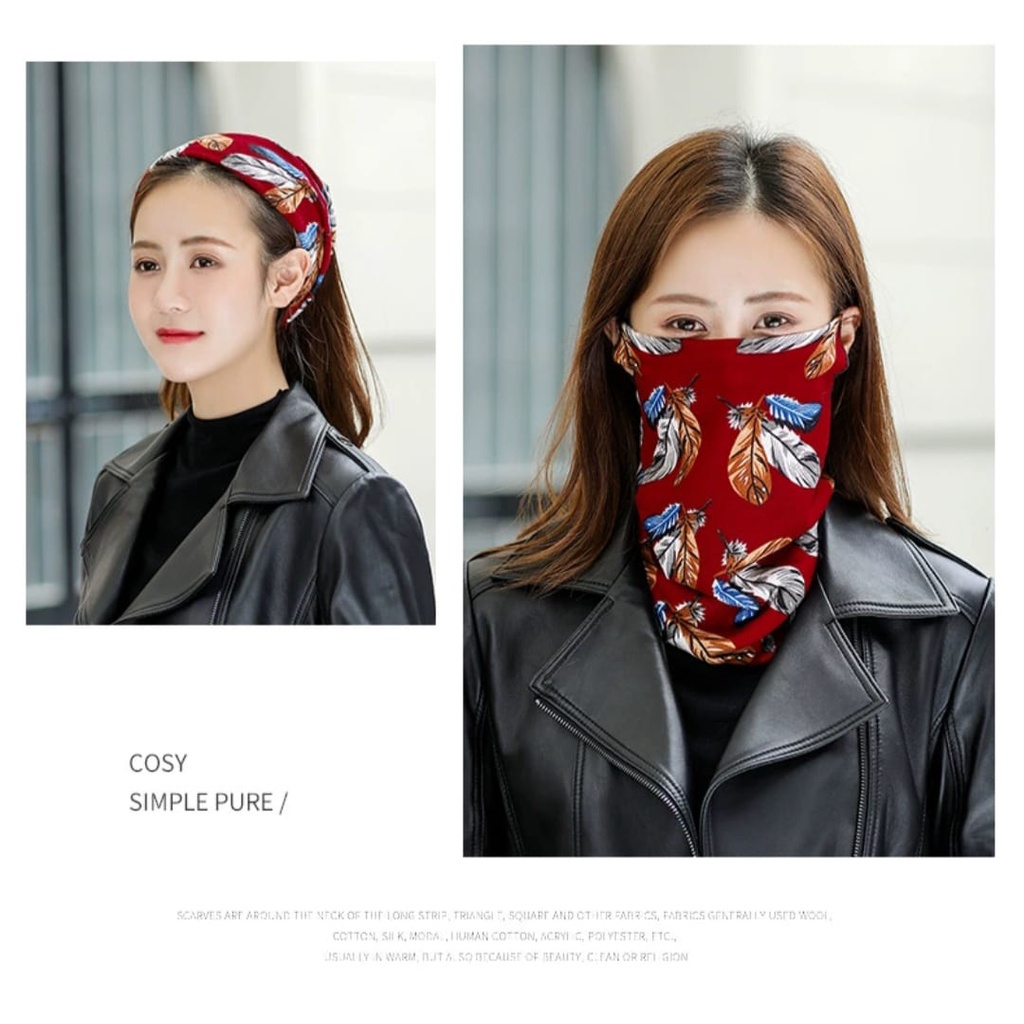 Silk Face Scarf Buff Mask Rider Fishing Cycling Outdoor Sport ...