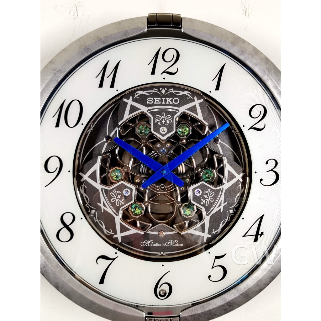 100% ORIGINAL SEIKO Melodies in Motion Wall Clock QXM397 (QXM397S) [Jam ...