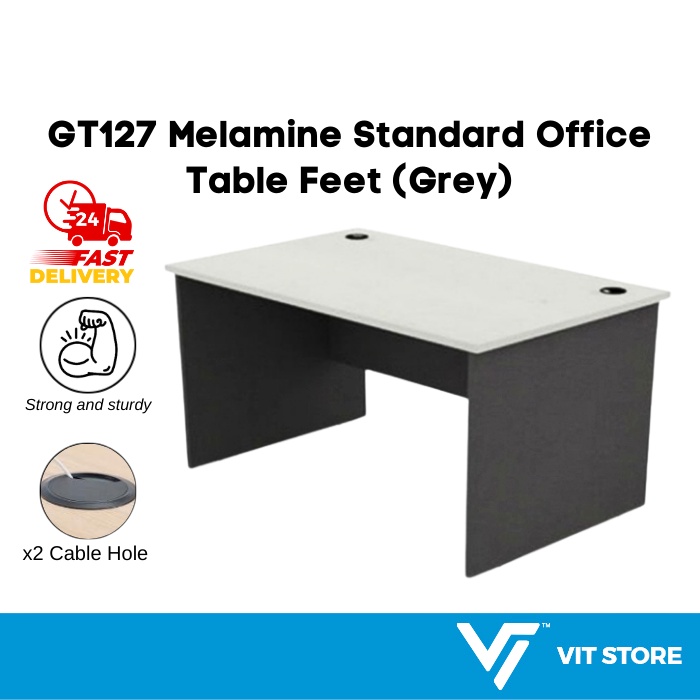 High Quality GT127 Melamine Standard Office Table (Grey)- 4 Feet ...