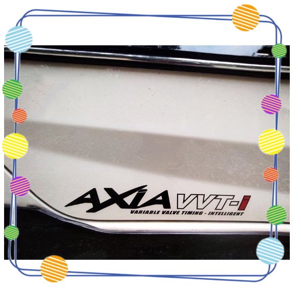(Ready Stock ) AXIA VVT-i Car Side Door Vinyl Decal Sticker | Shopee ...